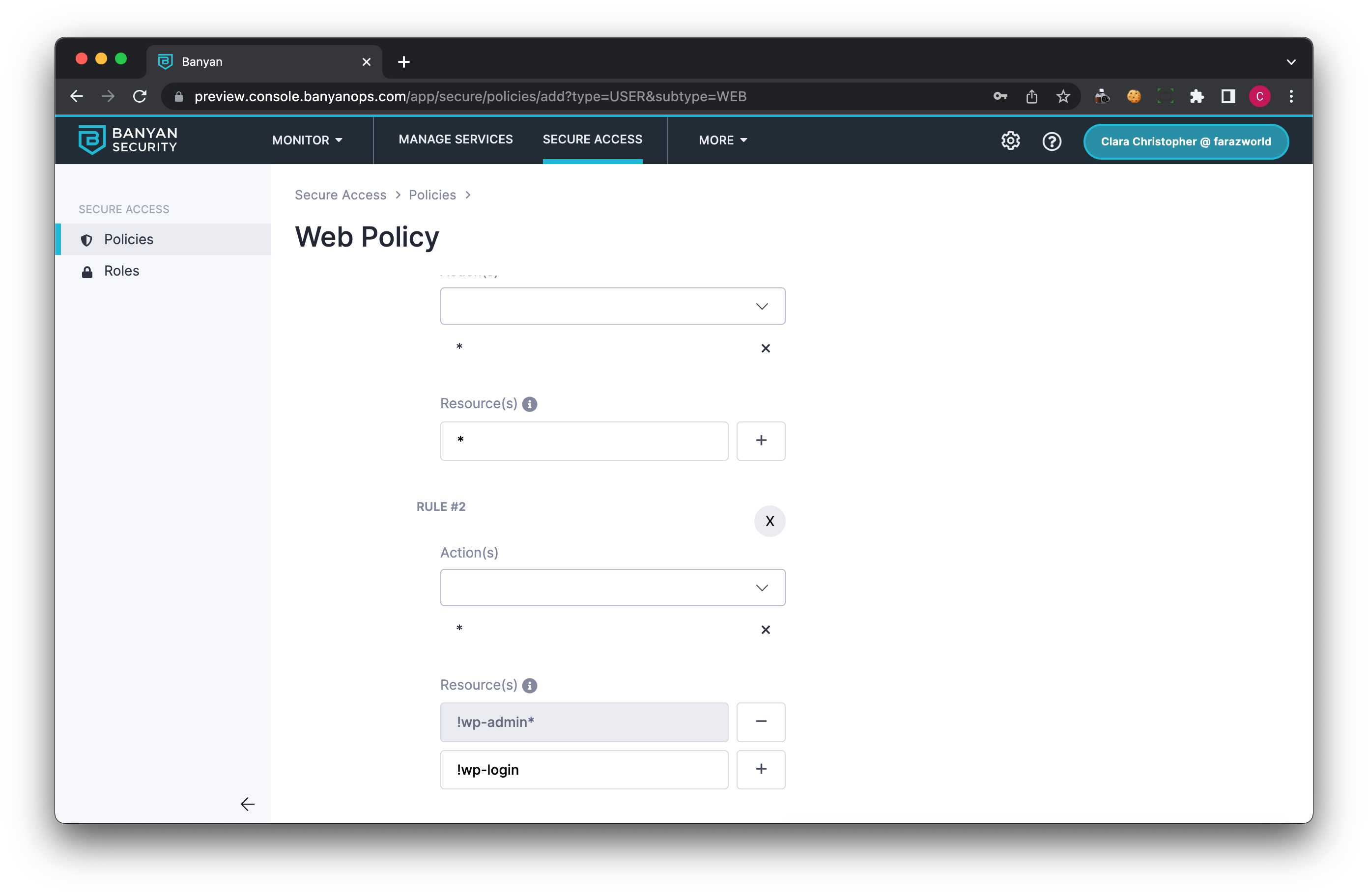 Policy Examples Banyan Security Documentation